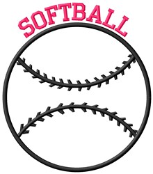 Softball Embroidery Design | EmbroideryDesigns.com