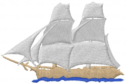 Sailboat Embroidery Design | EmbroideryDesigns.com