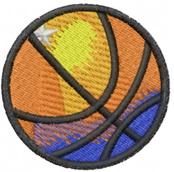 Basketball Embroidery Design | EmbroideryDesigns.com