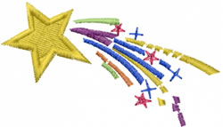 Shooting Star Embroidery Design | EmbroideryDesigns.com