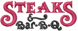Steaks BBQ Embroidery Design | EmbroideryDesigns.com