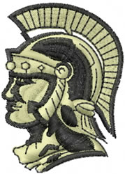 Trojan Head Embroidery Design | EmbroideryDesigns.com