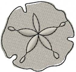 Sand Dollar Embroidery Design | EmbroideryDesigns.com