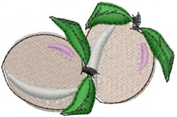 Peaches Embroidery Design | EmbroideryDesigns.com