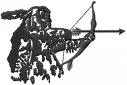 Indian Archer Embroidery Design | EmbroideryDesigns.com