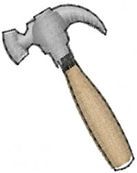 Hammer Embroidery Design | EmbroideryDesigns.com
