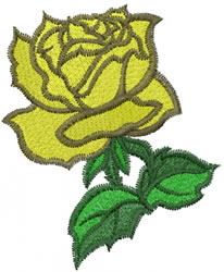 Yellow Rose Embroidery Design | EmbroideryDesigns.com