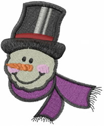 Snowman Face Embroidery Design | EmbroideryDesigns.com
