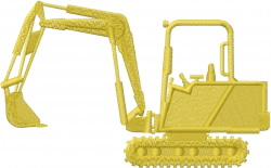 Backhoe Embroidery Design | EmbroideryDesigns.com