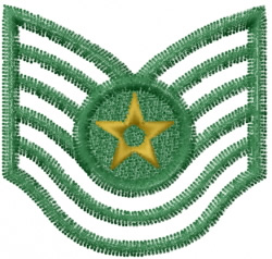Tech Sergeant Embroidery Design | EmbroideryDesigns.com