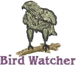 Bird Watcher Embroidery Design | EmbroideryDesigns.com