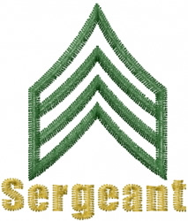 Sergeant Embroidery Design | EmbroideryDesigns.com