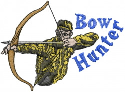 Bow Hunter Embroidery Design | EmbroideryDesigns.com