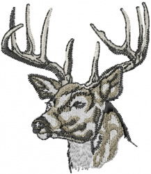 Buck Head Embroidery Design | EmbroideryDesigns.com