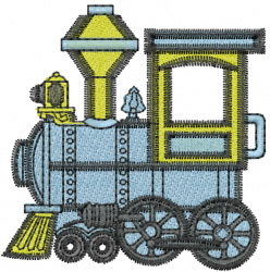 Locomotive Embroidery Design | EmbroideryDesigns.com