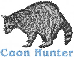 Coon Hunter Embroidery Design | EmbroideryDesigns.com
