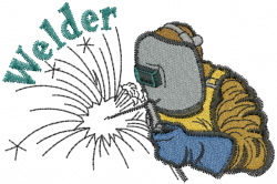 Welder Embroidery Design | EmbroideryDesigns.com