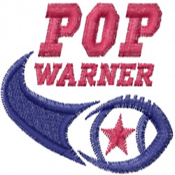 Pop Warner Embroidery Design | EmbroideryDesigns.com