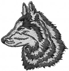 Wolf Head Embroidery Design | EmbroideryDesigns.com