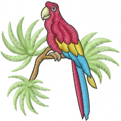 Parrot Embroidery Design | EmbroideryDesigns.com