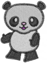 Panda Bear Embroidery Design | EmbroideryDesigns.com