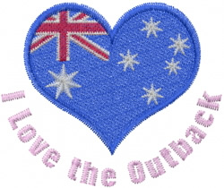 Love the Outback Embroidery Design | EmbroideryDesigns.com