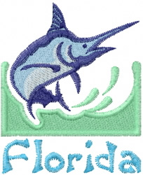 Sailfish Florida Embroidery Design | EmbroideryDesigns.com