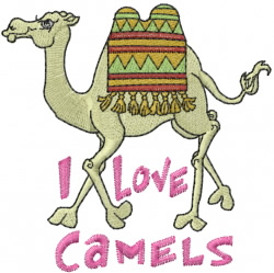 Love Camels Embroidery Design | EmbroideryDesigns.com