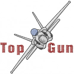 Top Gun Embroidery Design | EmbroideryDesigns.com
