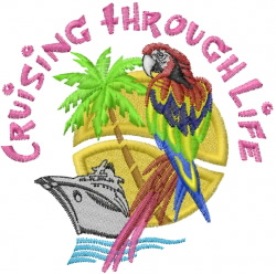Cruising Through Life Embroidery Design | EmbroideryDesigns.com
