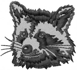 Racoon Head Embroidery Design | EmbroideryDesigns.com