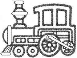 Locomotive Embroidery Design | EmbroideryDesigns.com