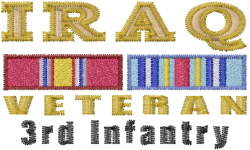 Iraqi Veteran Embroidery Design | EmbroideryDesigns.com