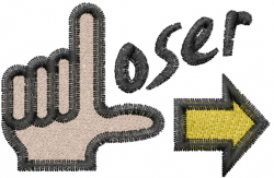 Loser Embroidery Design | EmbroideryDesigns.com