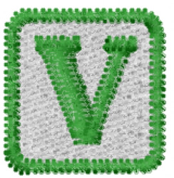 Block Letter V Embroidery Design | EmbroideryDesigns.com
