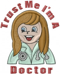 Female Doctor Embroidery Design | EmbroideryDesigns.com