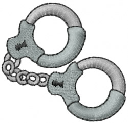 Police Handcuffs Embroidery Design | EmbroideryDesigns.com