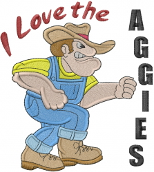 Aggie Farmers Embroidery Design | EmbroideryDesigns.com