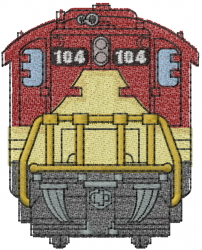 Train Locomotive Embroidery Design | EmbroideryDesigns.com