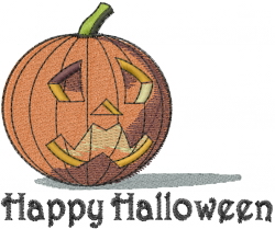 Free Happy Halloween Embroidery Design | EmbroideryDesigns.com
