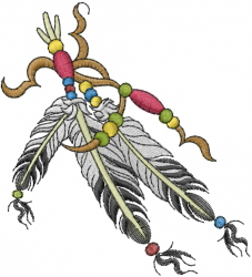 Indian Feathers Embroidery Design | EmbroideryDesigns.com