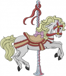 Carousel Horse Embroidery Design | EmbroideryDesigns.com