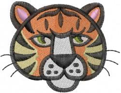 Tiger Face Embroidery Design | EmbroideryDesigns.com