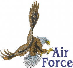 Air Force Embroidery Design | EmbroideryDesigns.com