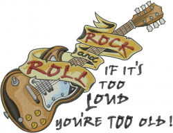 Rock and Roll Embroidery Design | EmbroideryDesigns.com