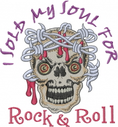 Rock And Roll Embroidery Design | EmbroideryDesigns.com