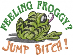 Feeling Froggy Embroidery Design | EmbroideryDesigns.com