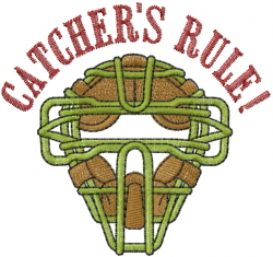 Catchers Rule Embroidery Design | EmbroideryDesigns.com