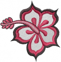 Hawaiian Flower Embroidery Design | EmbroideryDesigns.com
