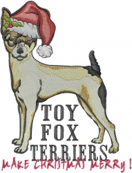 Toy Fox Terrier Embroidery Design | EmbroideryDesigns.com